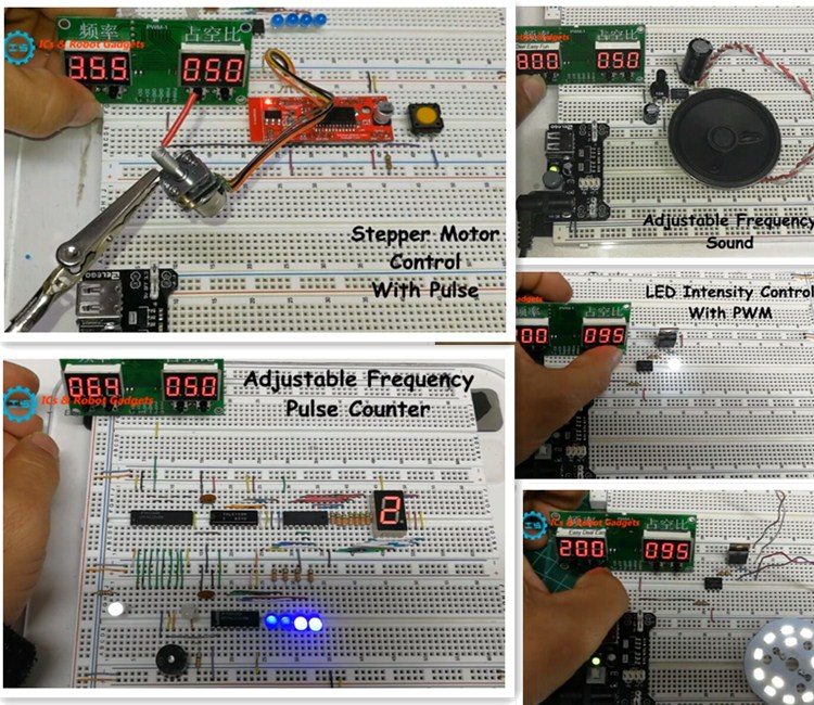 Digital Square Wave Pulse Signal Generator | Adjustable PWM Frequency PWM Stepping Motor Driver ...